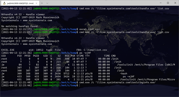 Handle.exe Sysinternals